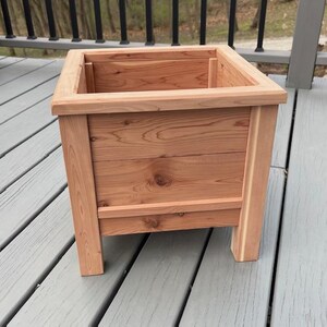 Eastern Red Cedar Planter, Wood Flower Pot, Deck Gardening, - Etsy