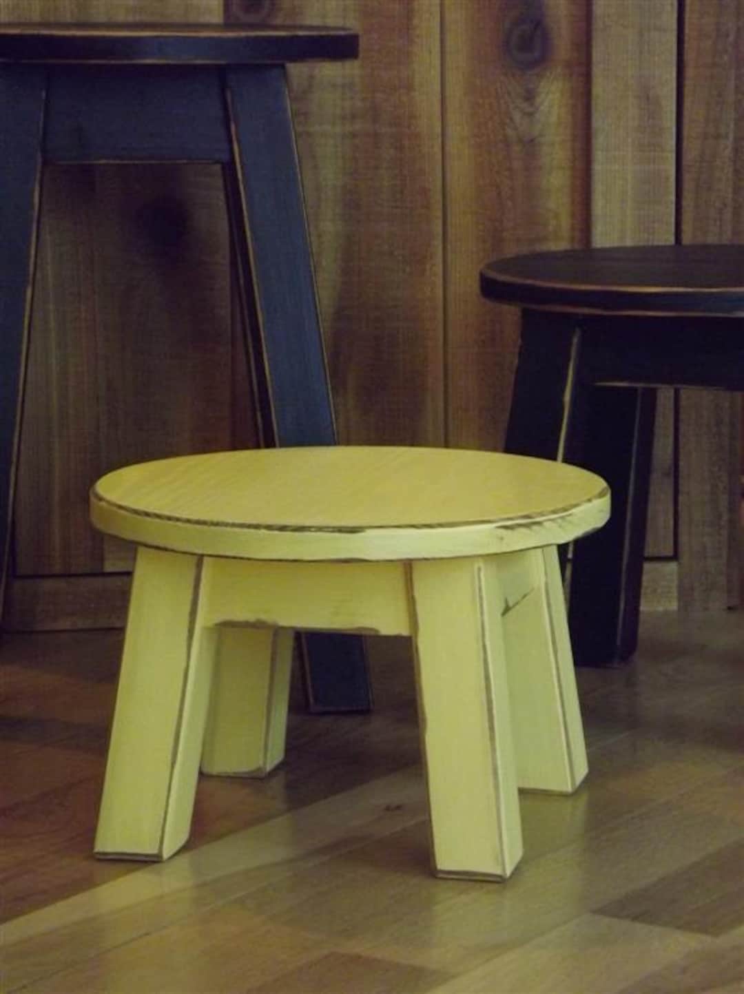 Round Top Stool, Step Stool, Foot Stool, Riser, Colors, Painted / 8 ...