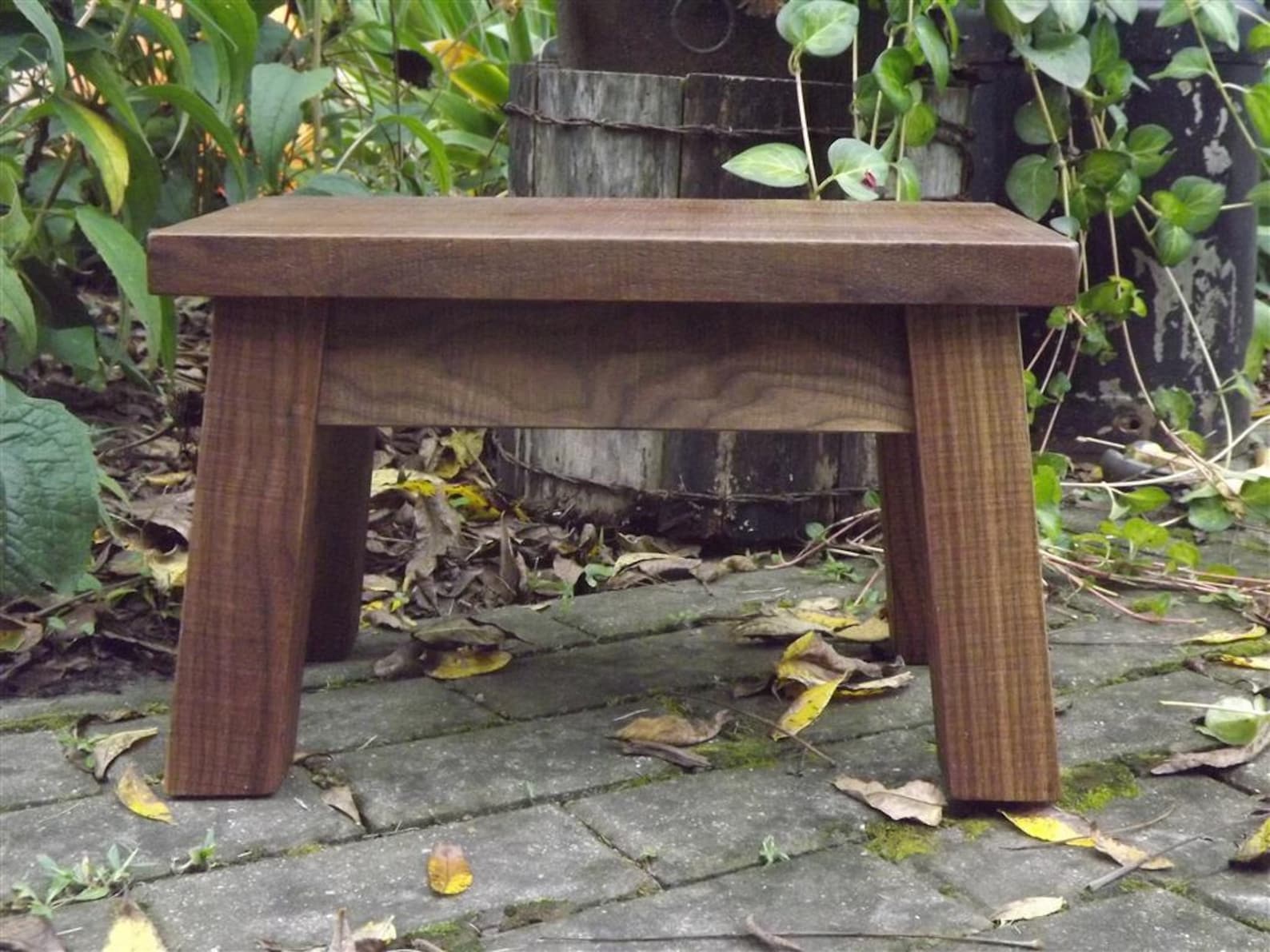 Solid/ Walnut/ Rustic/ Farmhouse Stool/ Foot Stool/ Step Stool 8" - 10 ...
