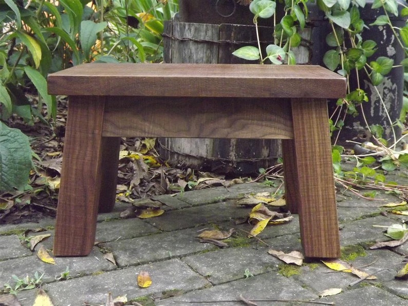 Solid/ Walnut/ Rustic/ Farmhouse Stool/ Foot Stool/ Step Stool - Etsy