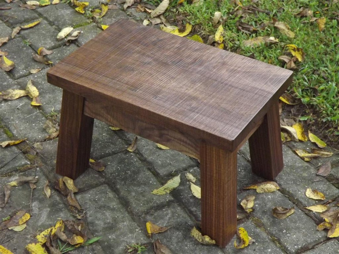 Solid/ Walnut/ Rustic/ Farmhouse Stool/ Foot Stool/ Step Stool 8" - 10 ...