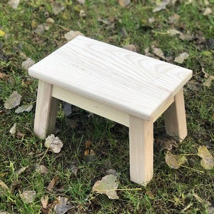 Raw Natural Wood Stool, No Finish, Step Stool, Footstool, Elm - Etsy