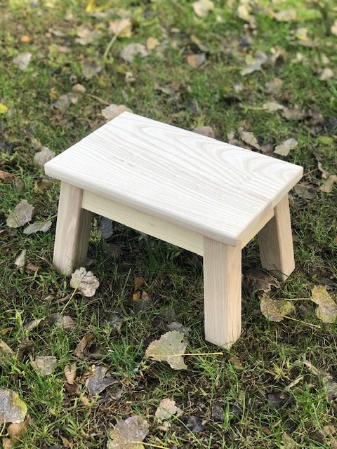 Raw Natural Wood Stool, No Finish, Step Stool, Footstool, Elm - Etsy