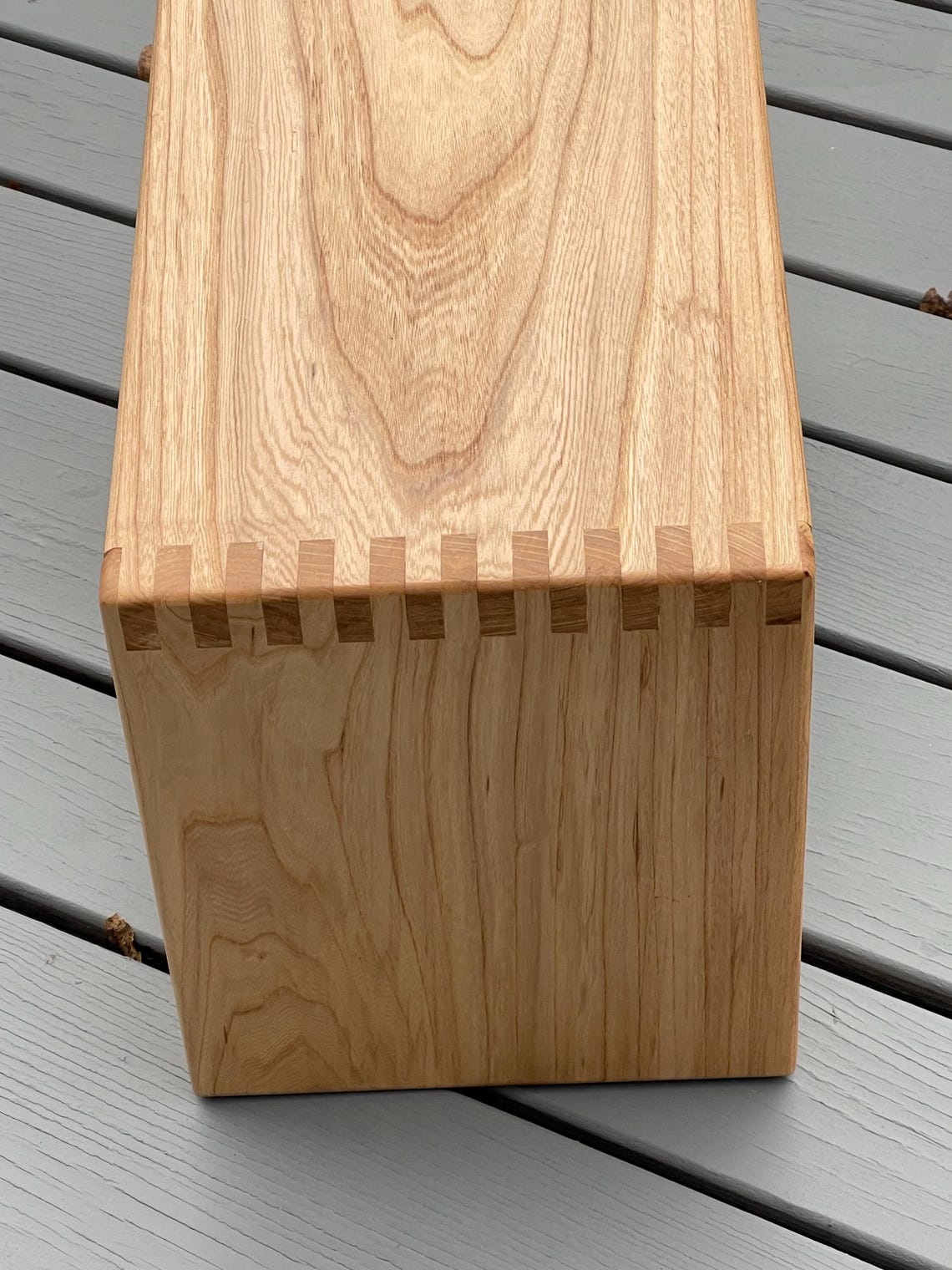 Solid Wood 2 Step Stool, Nesting, Modern, Sleek Elm, Walnut, Minimalist ...