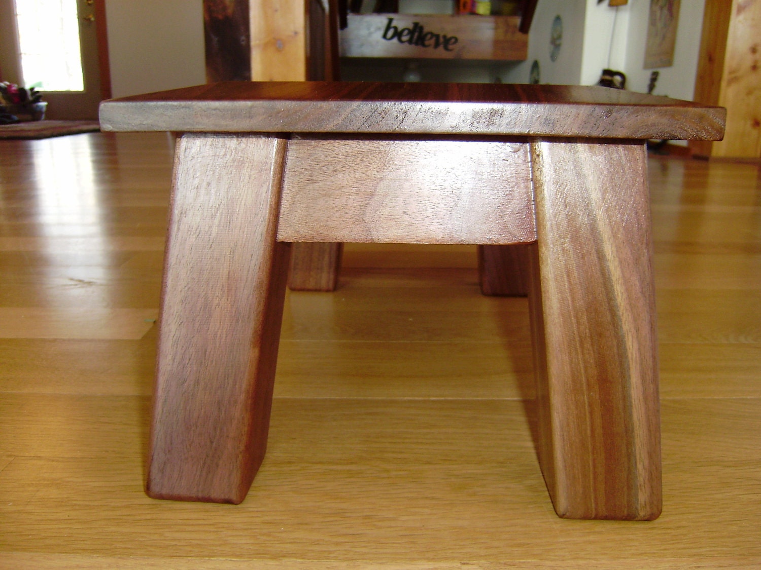 Walnut, Classic, Modern, Wood Riser, Step Stool, Riser, Footstool ...