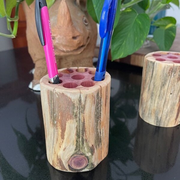 Rustic Pencil Holder - Etsy