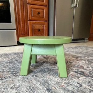 Reclaimed Wood/ Painted/ Riser/ Round Stool/ Step Stool/ Foot Stool ...