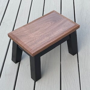 Walnut Beveled Edge Top, Step Stool, Riser, Modern, Contemporary, Wood ...