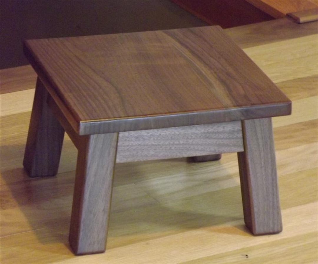 Walnut/ Step Stool/ Foot Stool/ Riser/ 8" to 10" to 12" H/ Mission ...