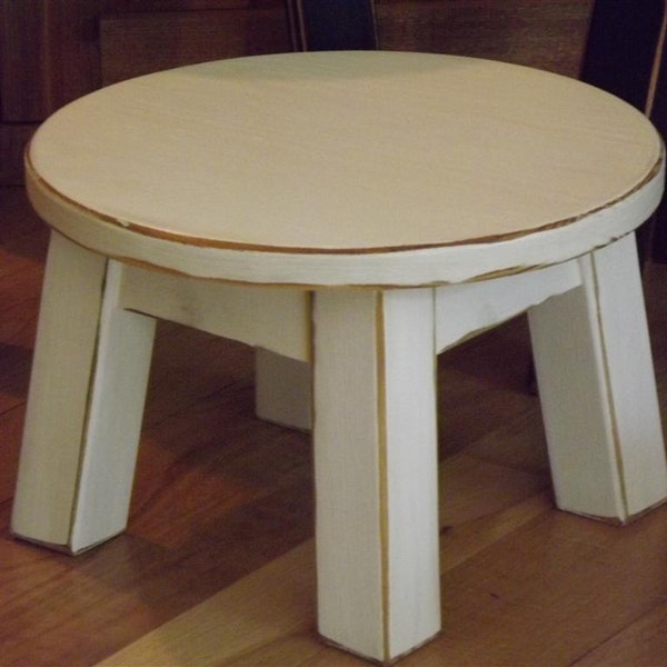Distressed Stool - Etsy