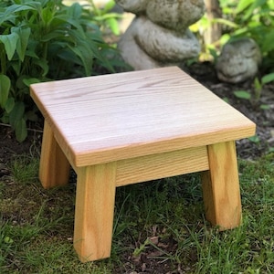 Oak/ Step Stool/ Footstool/ Riser/ 8" to 10" Inches High/ Mission Style ...