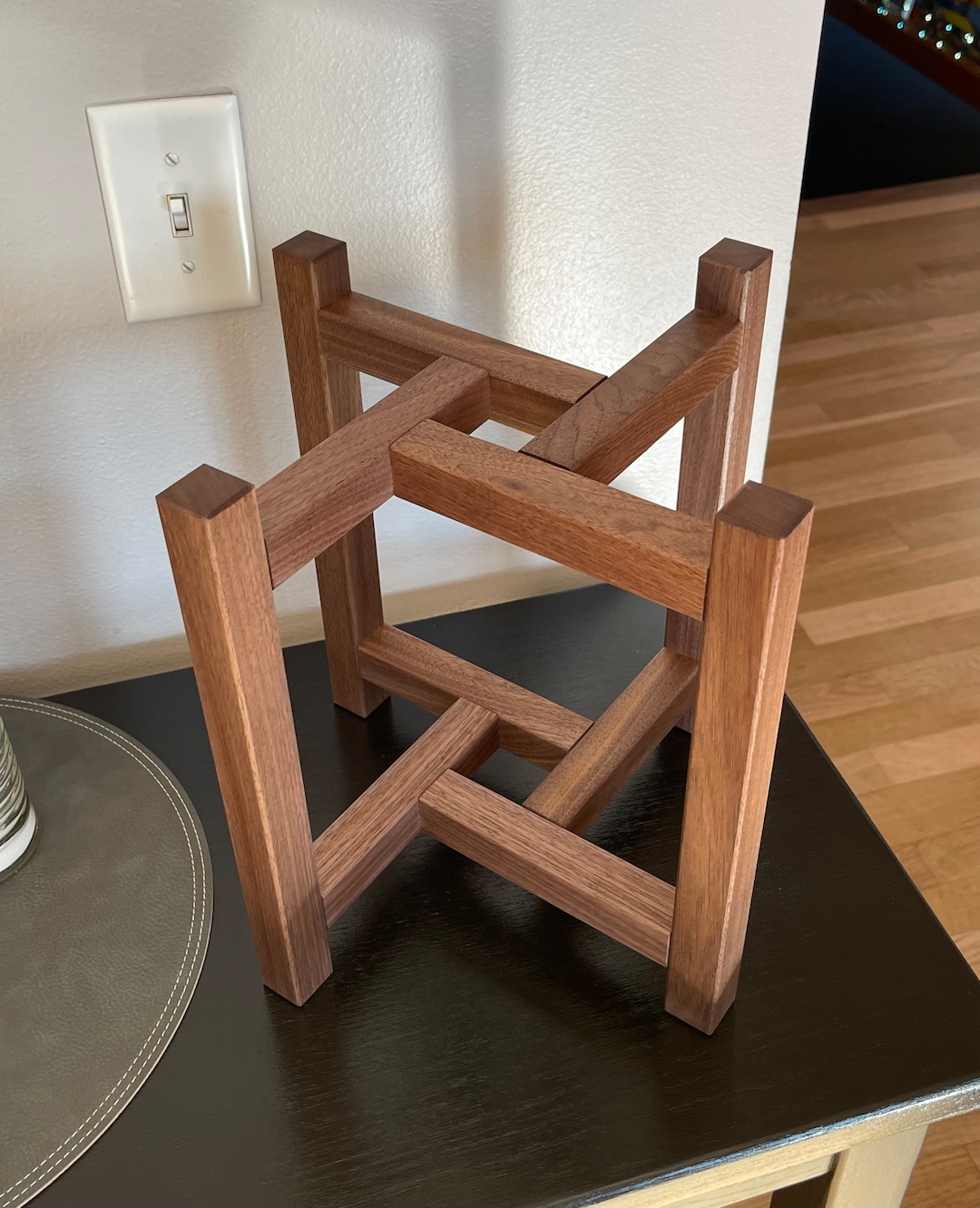 Solid Walnut, Solid Oak, Water Filtration Stand, Plant Stand, Modern ...