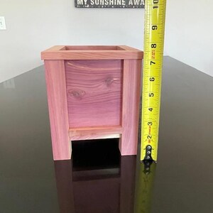 Small, Table Top, Cedar Planter, 4" Pot, Centerpiece, Wedding ...