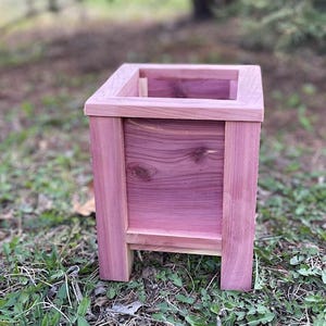 Small, Table Top, Cedar Planter, 4" Pot, Centerpiece, Wedding ...