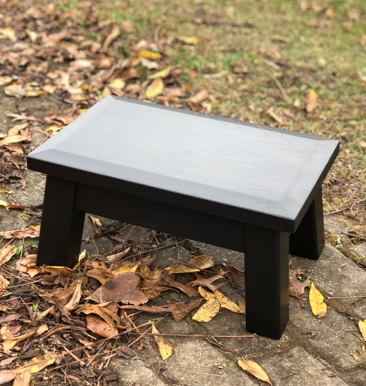 Classic modern beveled edge wood riser step stool | Etsy