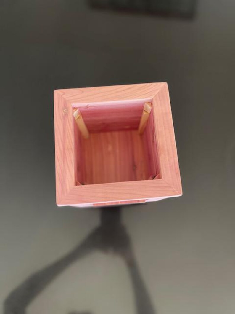 Small, Table Top, Cedar Planter, 4" Pot, Centerpiece, Wedding ...