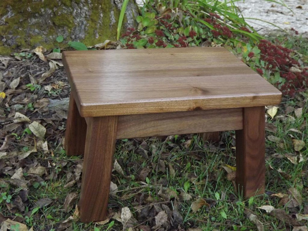 Solid Walnut/ Step Stool/ Foot Stool/ Riser/ Reclaimed Wood/ Modern ...