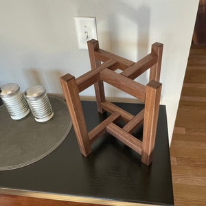 Solid Walnut, Solid Oak, Water Filtration Stand, Plant Stand, Modern ...
