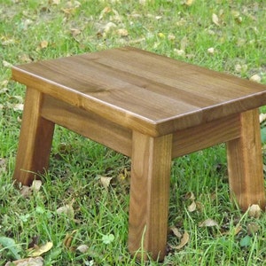 Solid Walnut/ Step Stool/ Foot Stool/ Riser/ Reclaimed Wood/ Modern ...