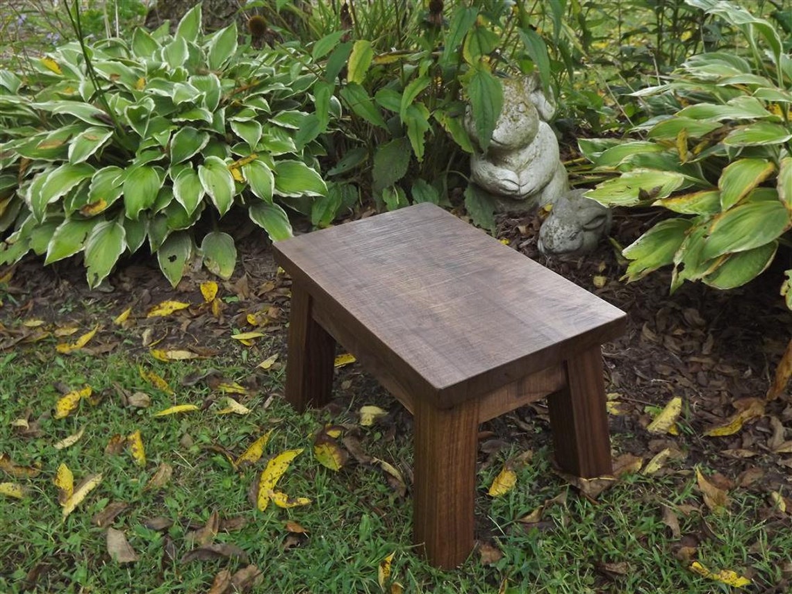 Solid/ Walnut/ Rustic/ Farmhouse Stool/ Foot Stool/ Step Stool 8" - 10 ...