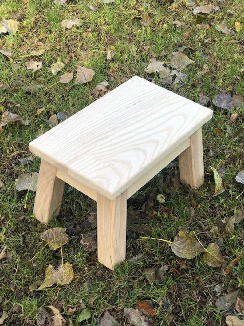 Raw Natural Wood Stool No Finish Step Stool Footstool Elm - Etsy