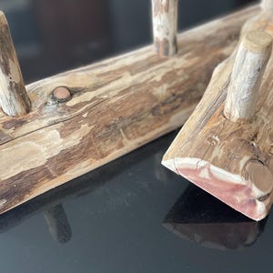 Log Peg Rack, Wall Log Coat Rack, Rustic, Live Edge, Cedar Half Log ...