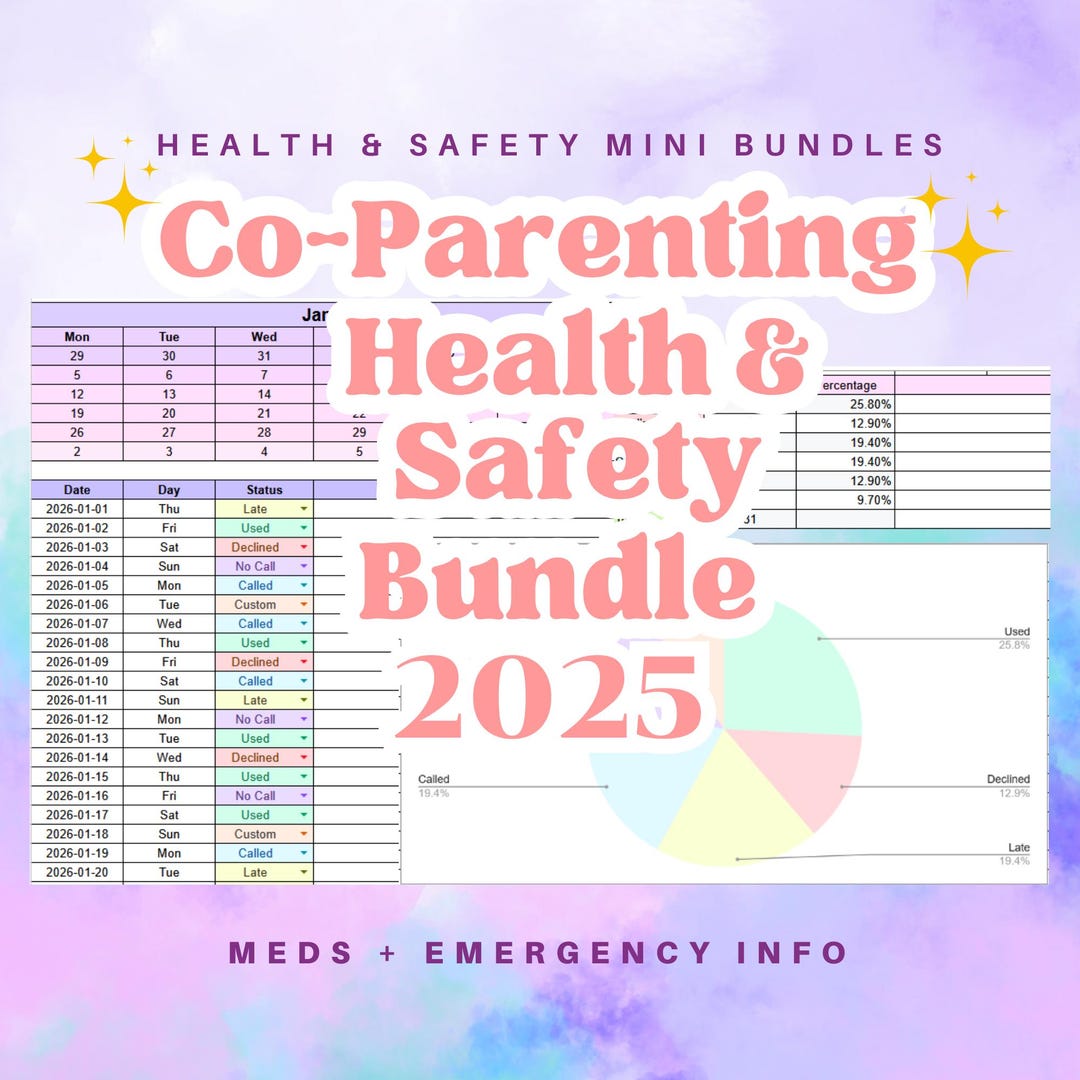 Co-parenting Health & Safety Bundle 2025 | Medication, Emergency Info ...