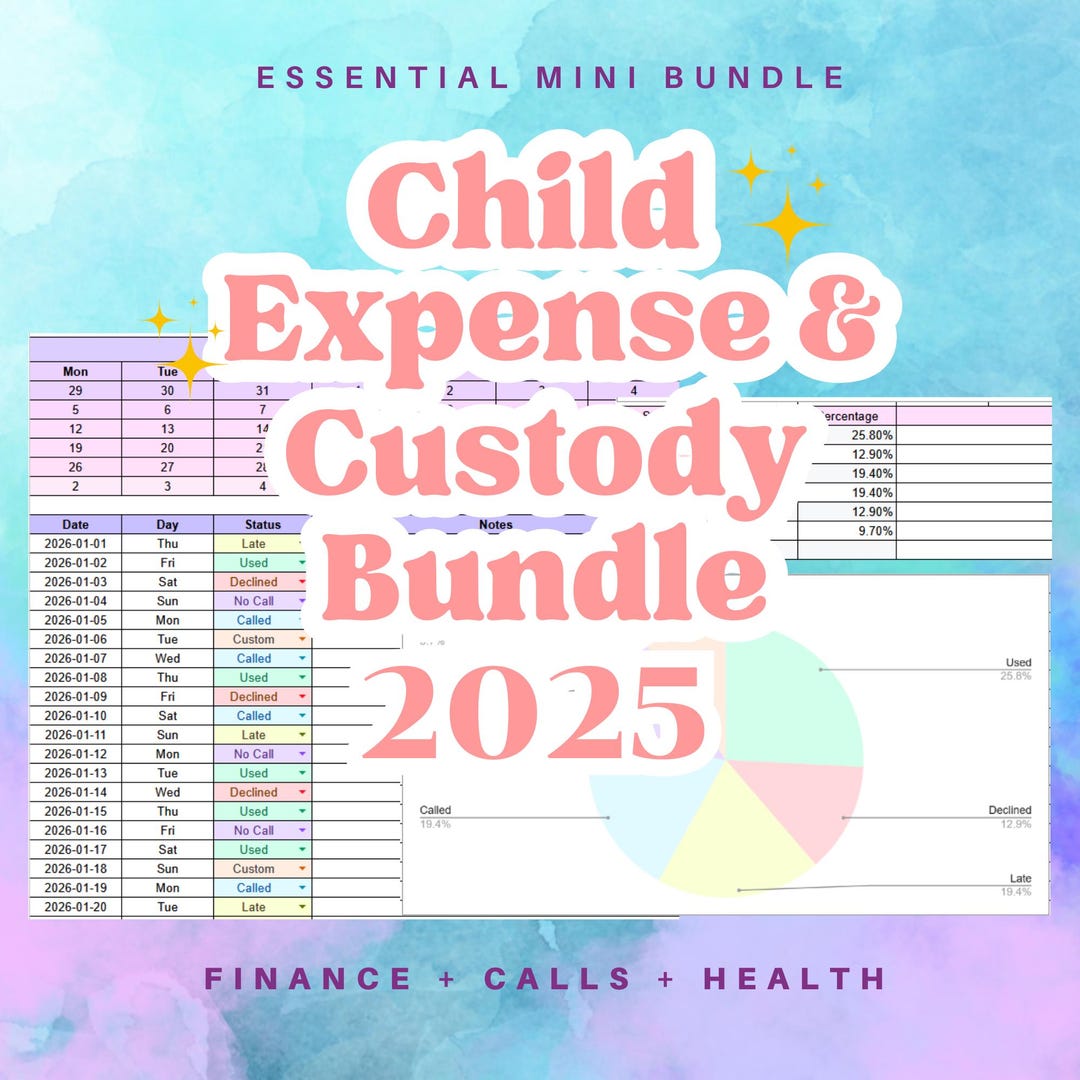 Child Expense & Custody Bundle 2025 | Digital Co-parenting Finance ...
