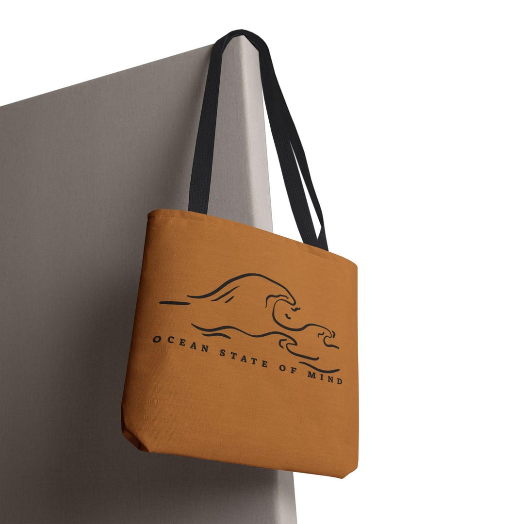 Ocean State of Mind Tote Bag, Beach Lover Bag, Eco-friendly Shopping ...