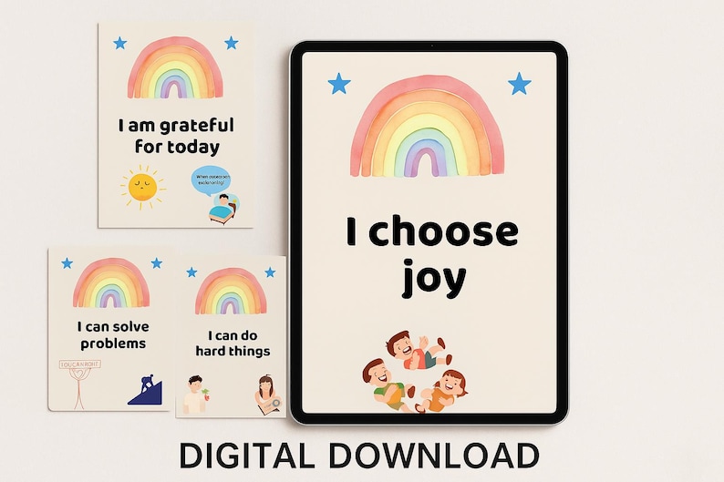Children’s Affirmation Cards Printable | Positive Mindfulness Growth ...