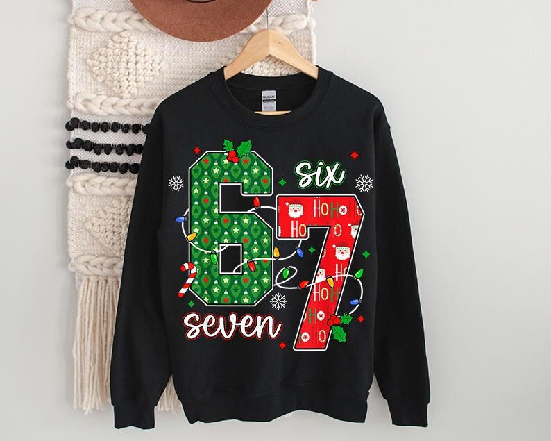 Funny 67 Christmas Png, Six Seven Meme Png, Funny Saying 6 7 Png, Viral ...