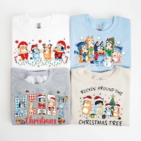 Bluey and Bingo Christmas Gift Tags | Santa Longdogs (PNG File) - Etsy UK