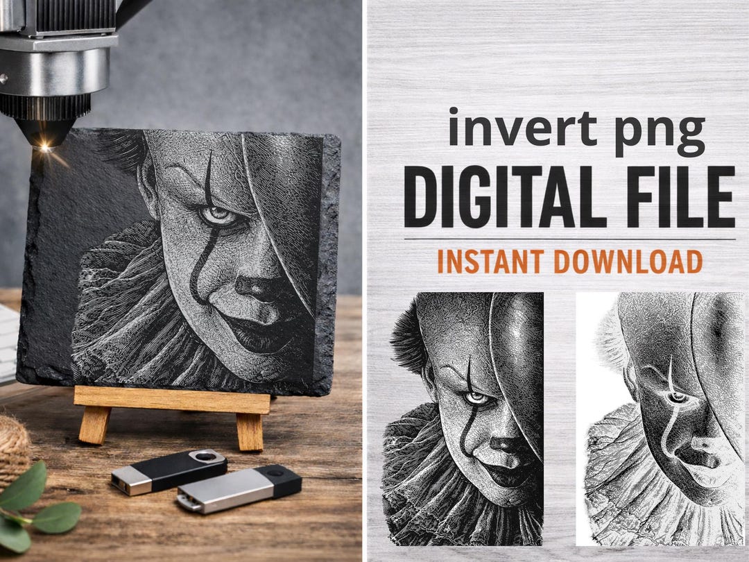 Buy 10 Horror Faces Engraving Designs | Laser Engraving Files for Slate ...