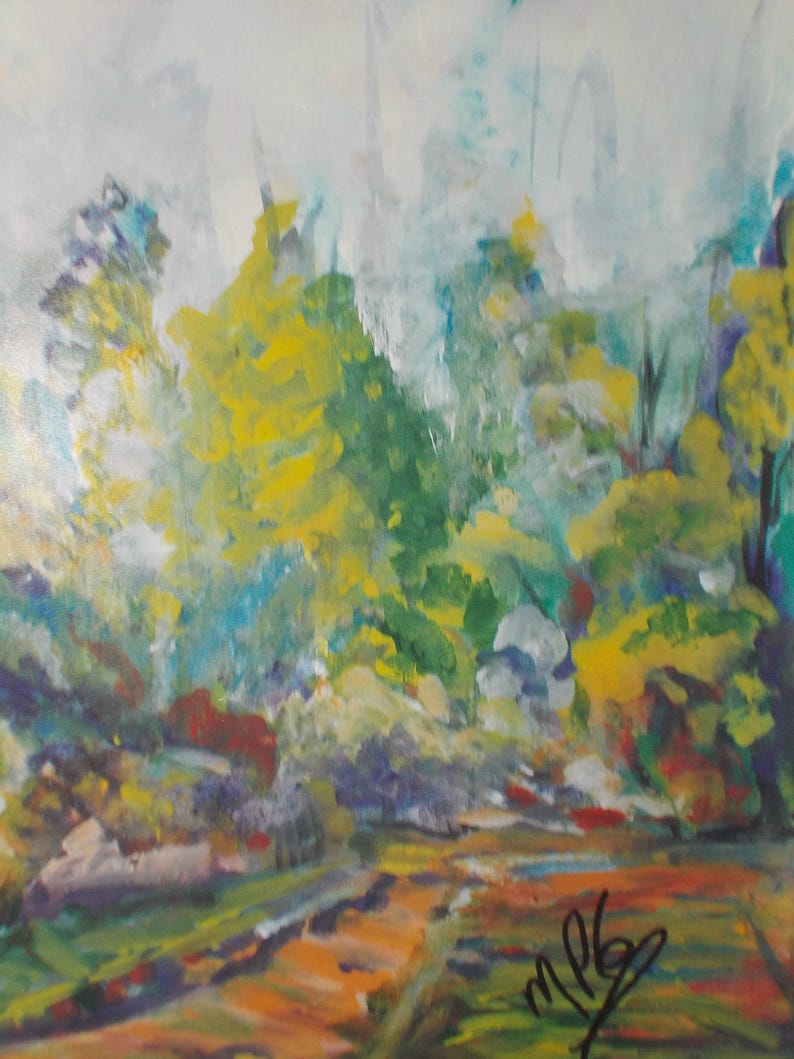 Colorado Trails Print From Original Acrylic Painting by Texas Artist ...