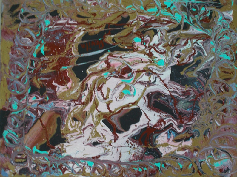 Original Fido Abstract Acrylic Painting Hand Painted by US Artist ...