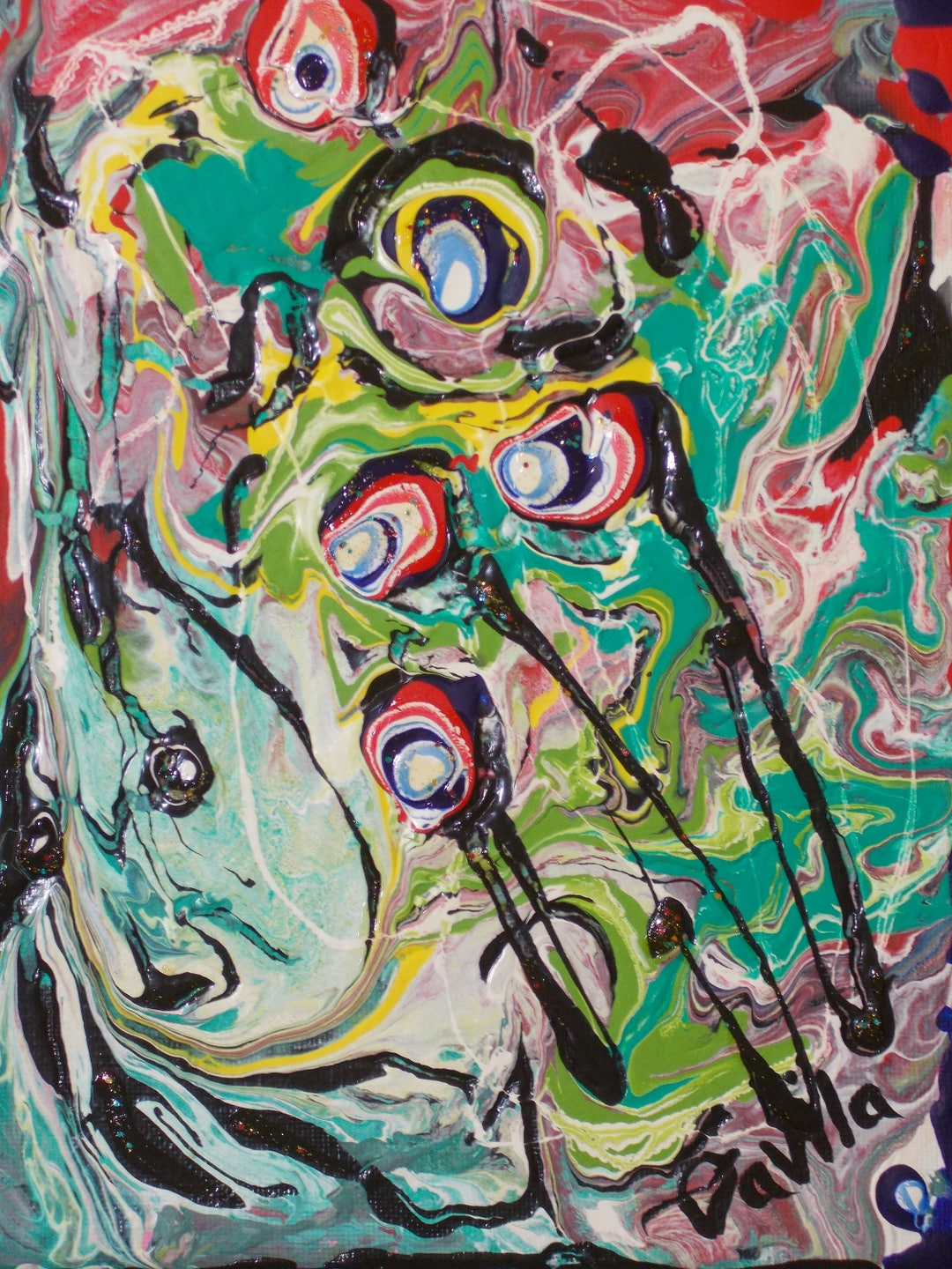 Original the Lollipop Man Abstract Acrylic Painting Hand Painted by US ...