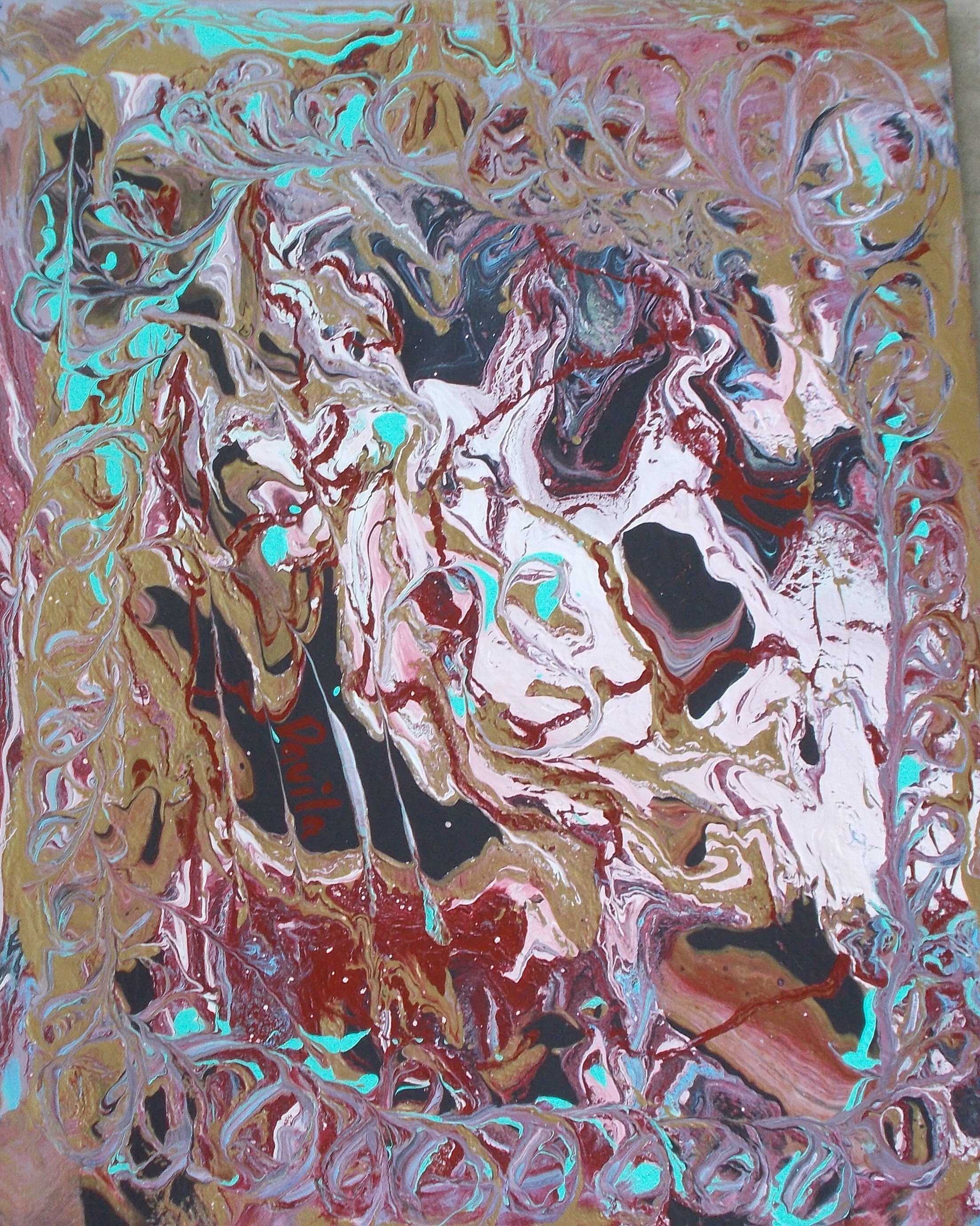 Original Fido Abstract Acrylic Painting Hand Painted by US Artist ...