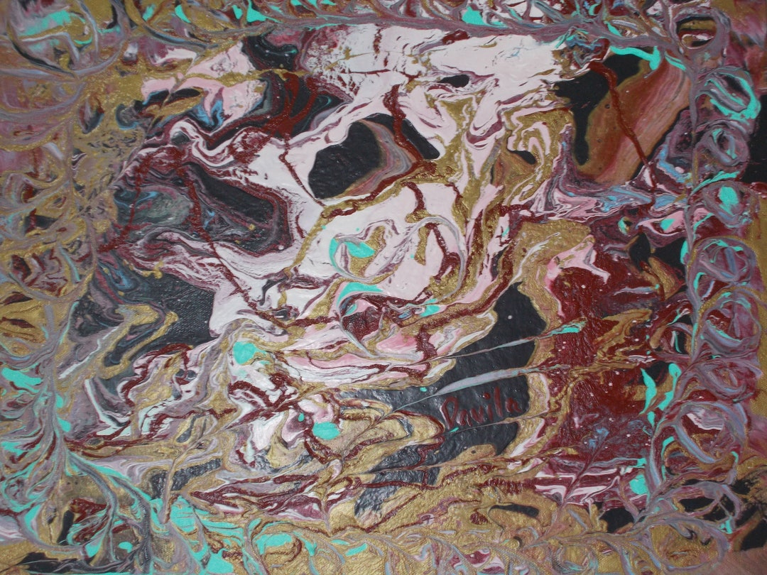 Original Fido Abstract Acrylic Painting Hand Painted by US Artist ...