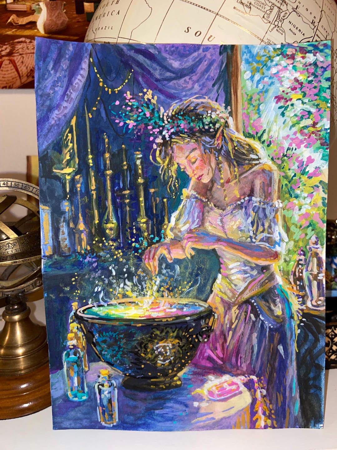 The Elf Potion Maker - Print - Etsy