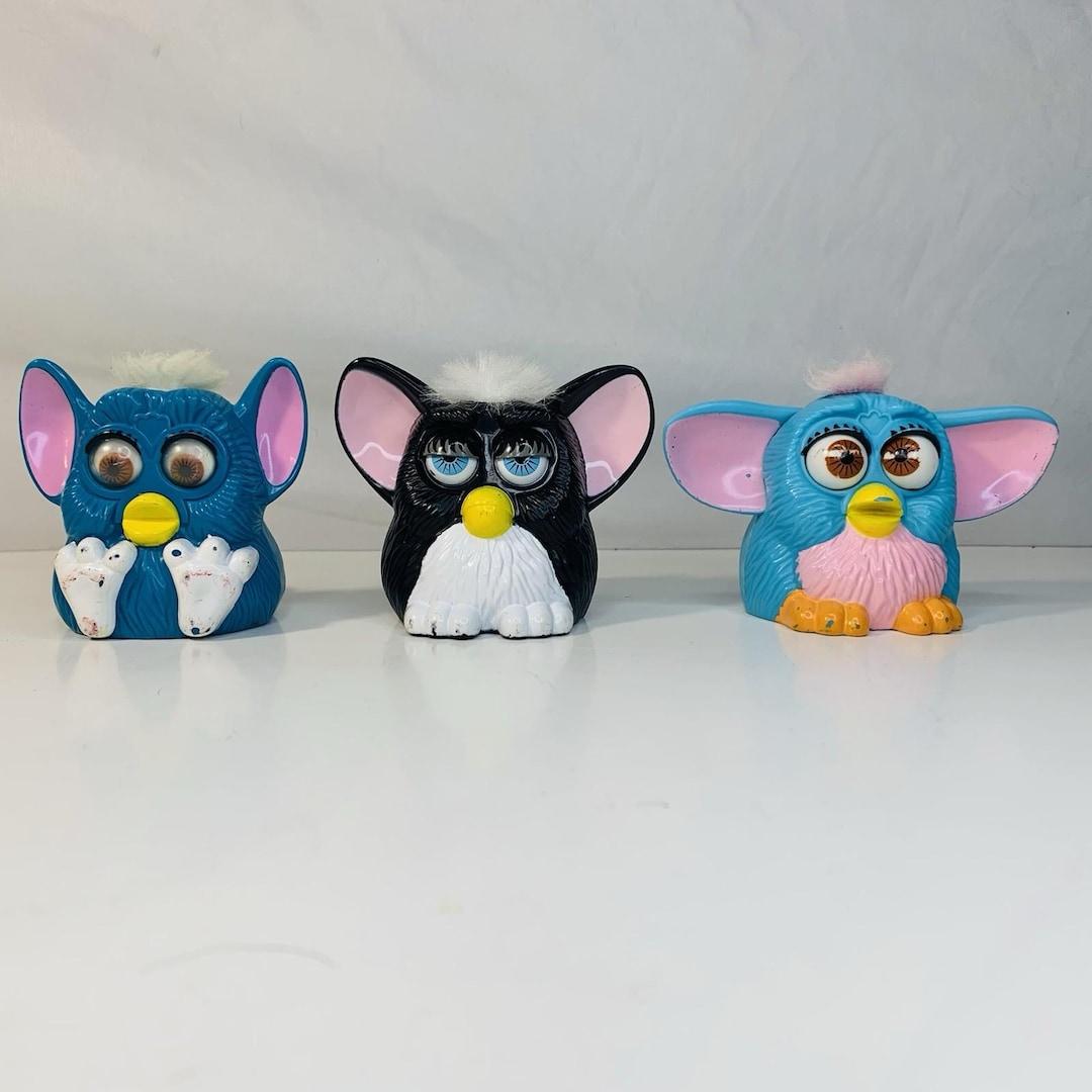 1998 FURBY Mcdonald's Happy Meal Toy Plastic Furbies Vintage Lot of 3 ...