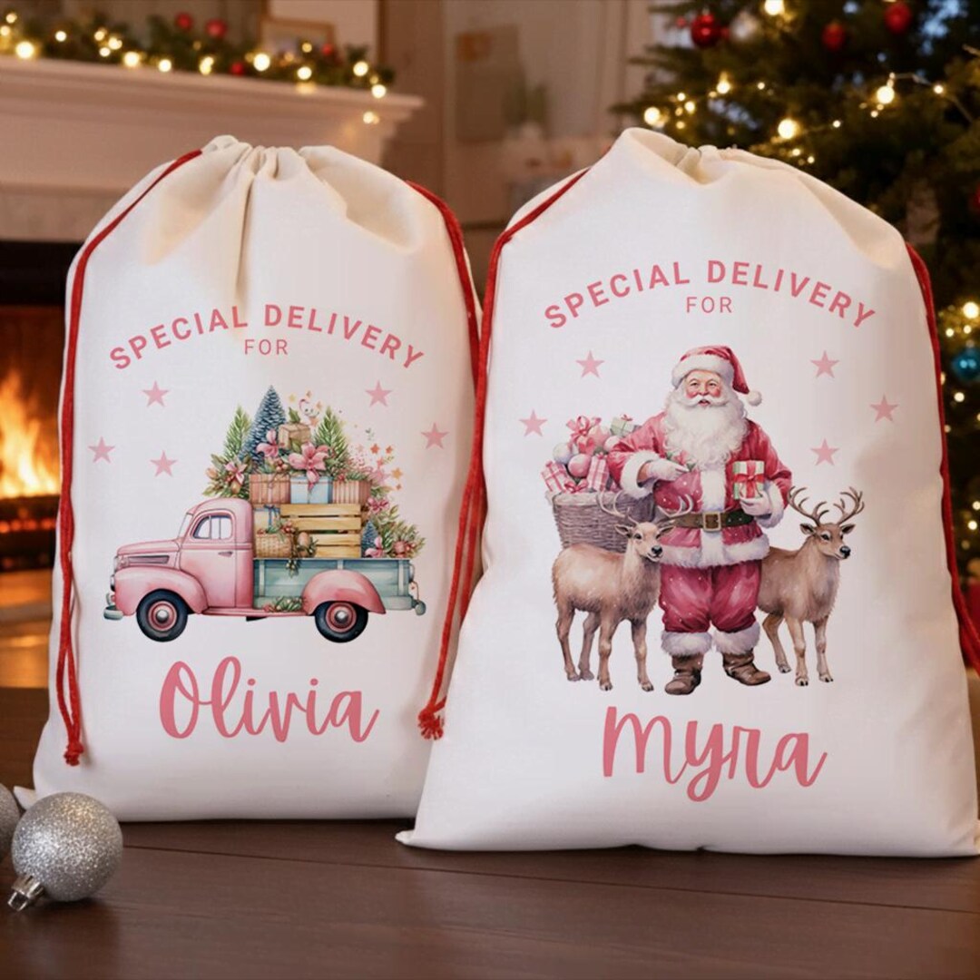 Personalized Santa Sack, Custom Christmas Gift Sack With Drawstring - Etsy