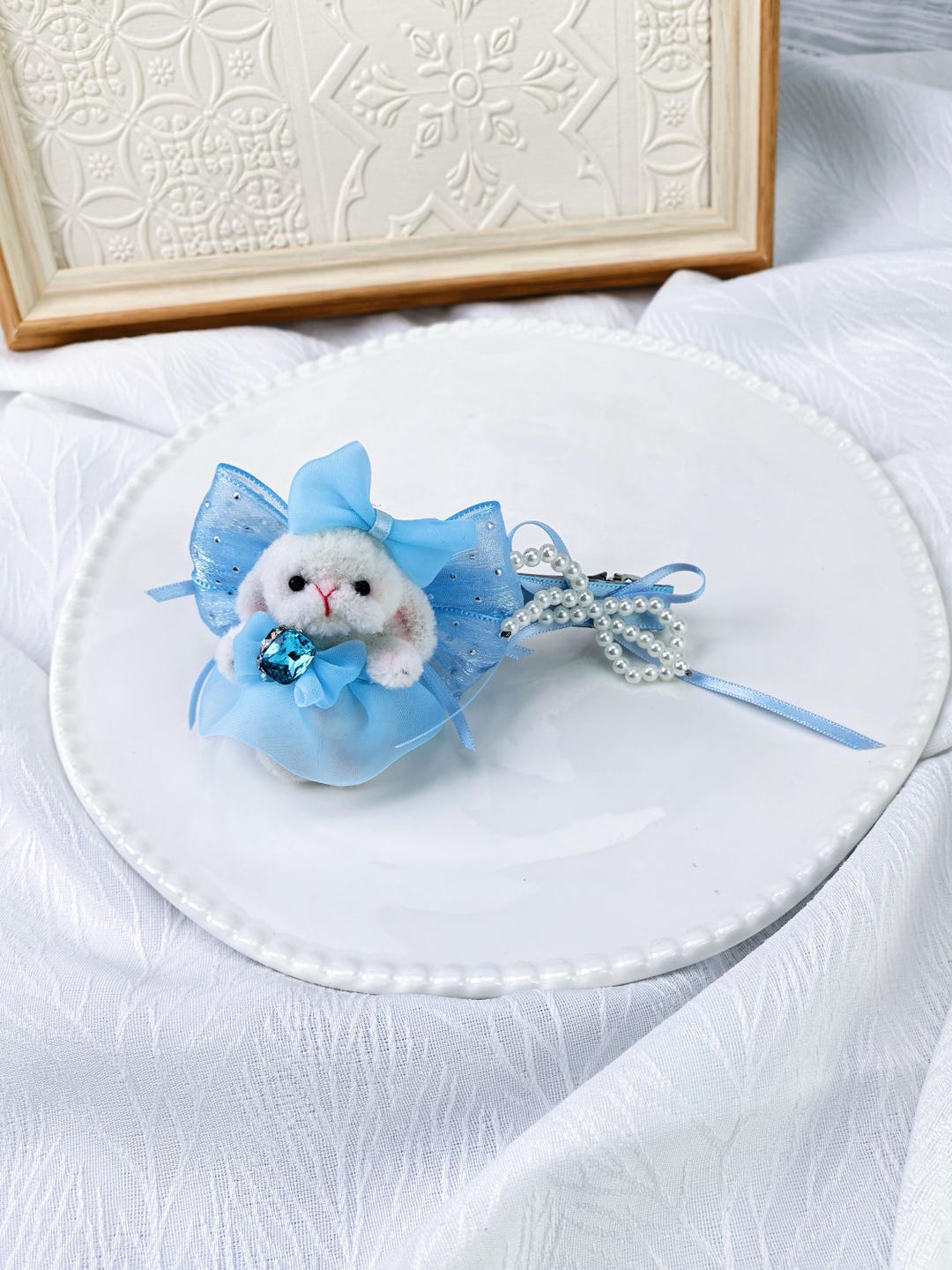 Handmade Cute Bunny Baby, Niche Hair Accessories, Clip on Hair ...