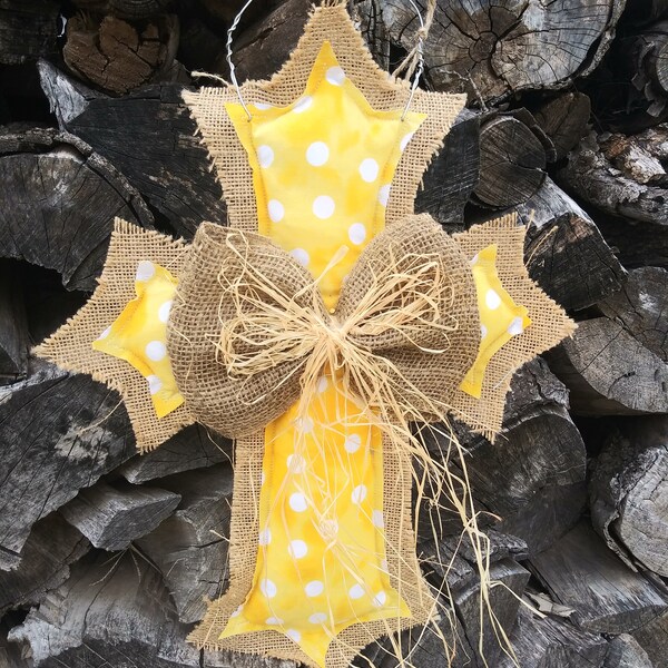 Burlap Cross Wreath - Etsy