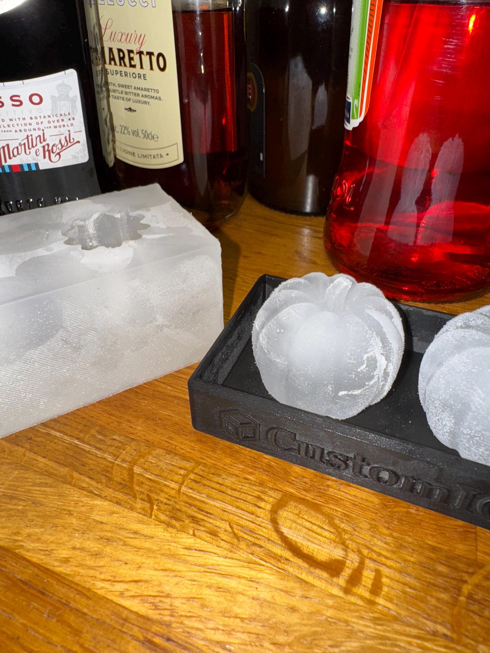 Customiced Pumpkin Ice Mold With Lid: Halloween Cocktail Ice Cube Tray ...