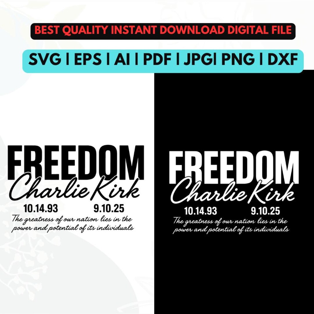 Rip Charlie Kirk Svg Png,charlie Kirk SVG, Human Rights Svg, Justice ...