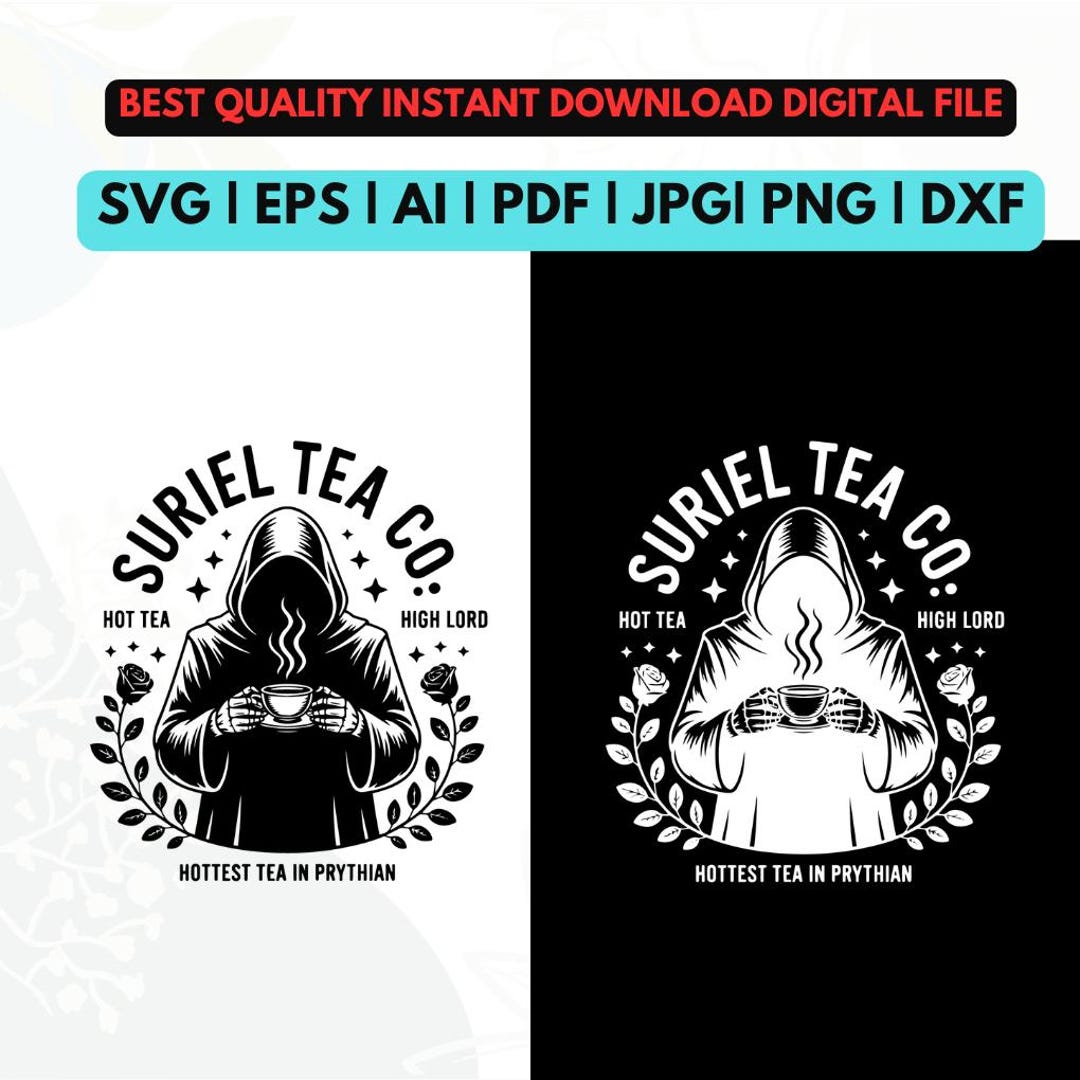 Suriel Tea Co Png Svg,acotar Suriel Tea Png,bookish Fandom Png, Teacup ...
