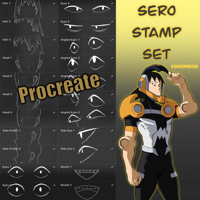 Sero My Hero Academia Brush Set - Procreate - Etsy