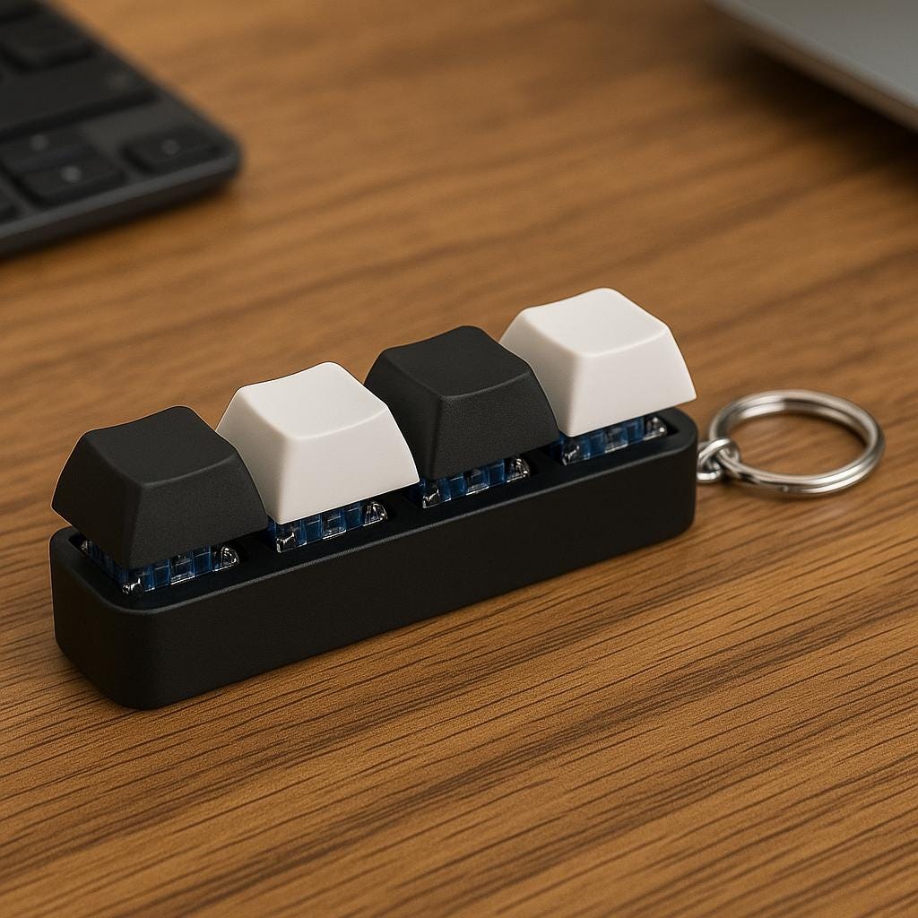 4-key Mechanical Keyboard Switch Keychain | Clicky Fidget Toy - Etsy