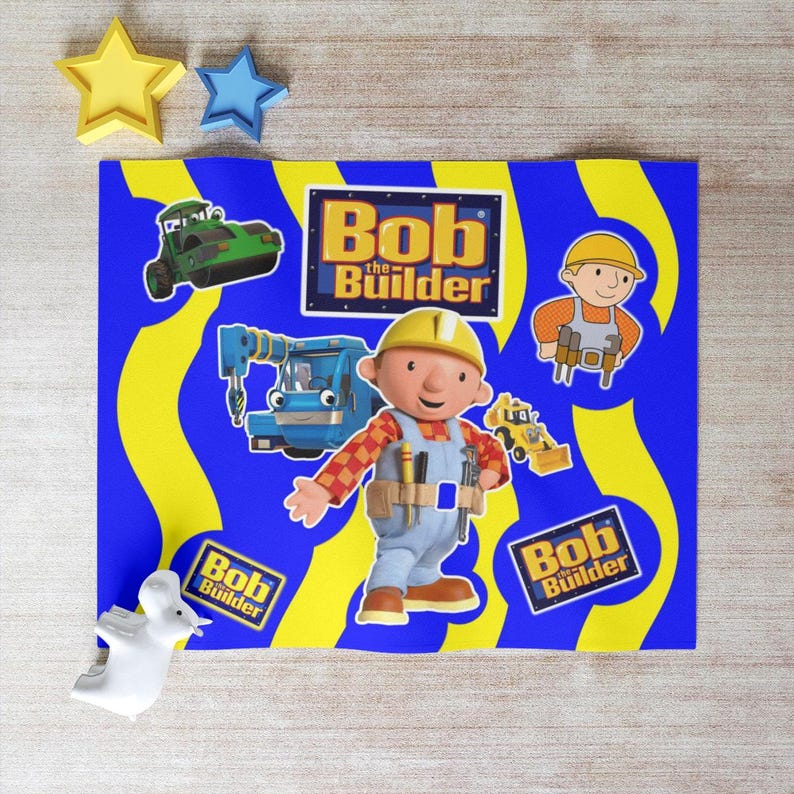 Bob the Builder Throw Blanket, Birthday Gift, Christmas Present, Kid's ...