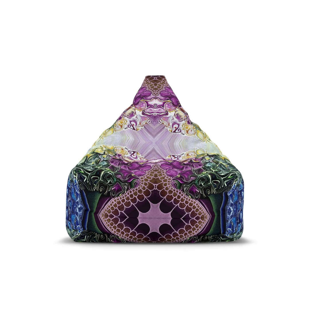 Mandala Bean Bag Chair Cover: Vibrant Boho Home Decor - Etsy